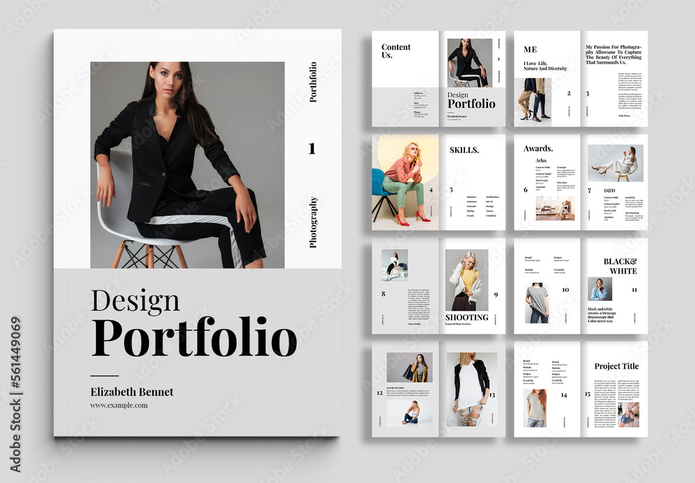 Design Portfolio Stock Template | Adobe Stock