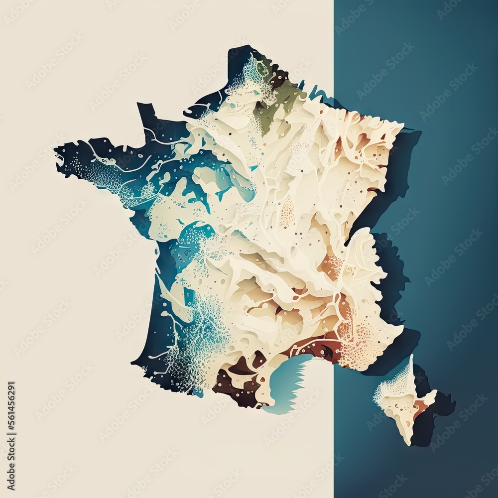 Carte France effet stylisé Stock Illustration | Adobe Stock