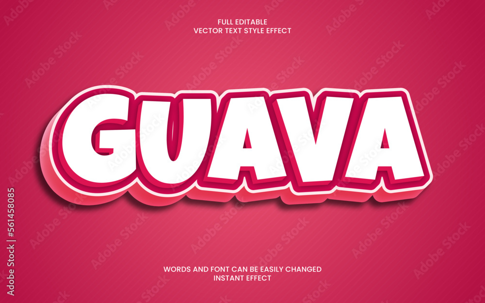 guava text effect Stock Vector | Adobe Stock