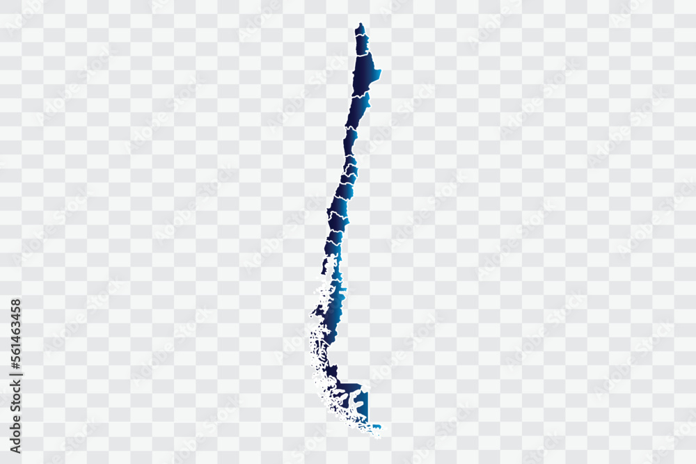 Chile Map. indigo Color on White Background quality files png Stock ...