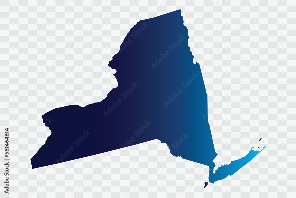 NEW YORK Map indigo Color on White Background quality files png Stock ...