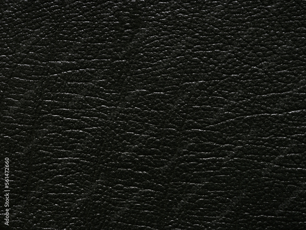 Luxury black genuine leather texture sample. Background with copy space ...