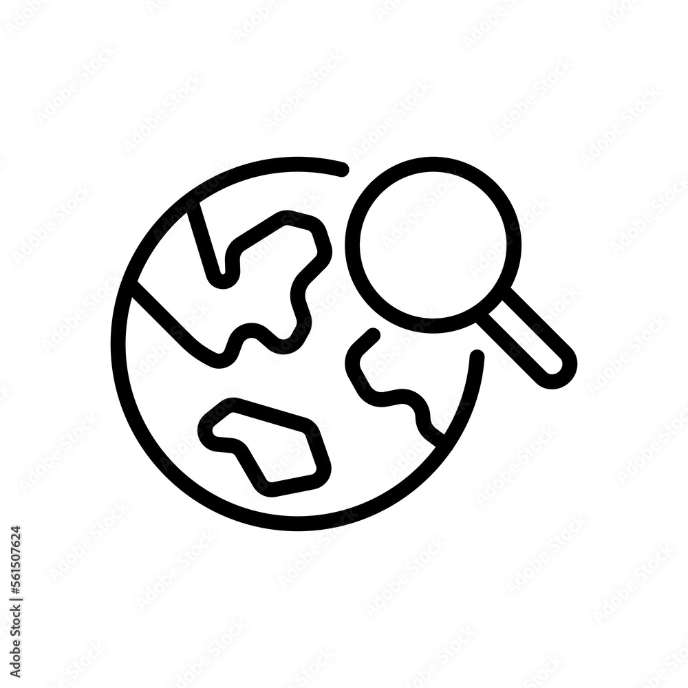 Globe line icon. World, marks, goals, knowledge, location, exploration ...