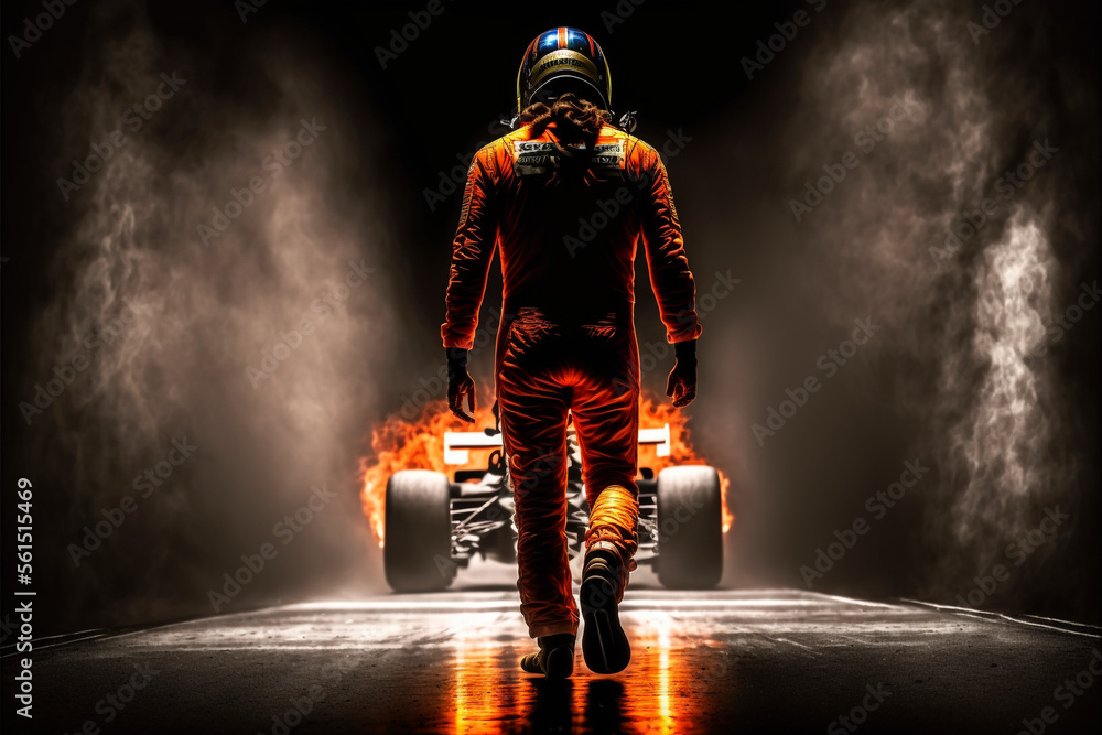 Formula 1 Pilots, Generative AI, Illustration Stock Illustration ...