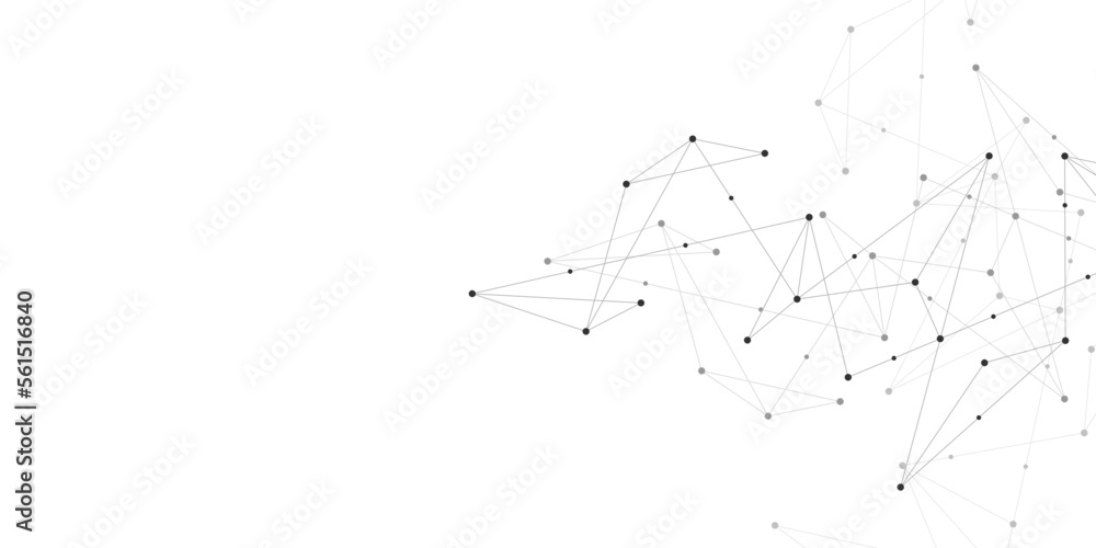 Abstract background and geometric pattern with connecting the dots and ...