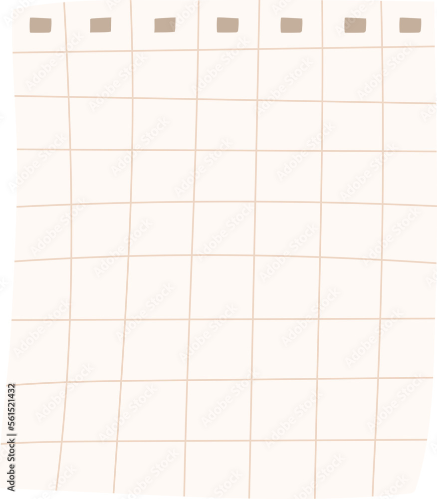 Ripped Rulde Grid Paper Stock Vector | Adobe Stock
