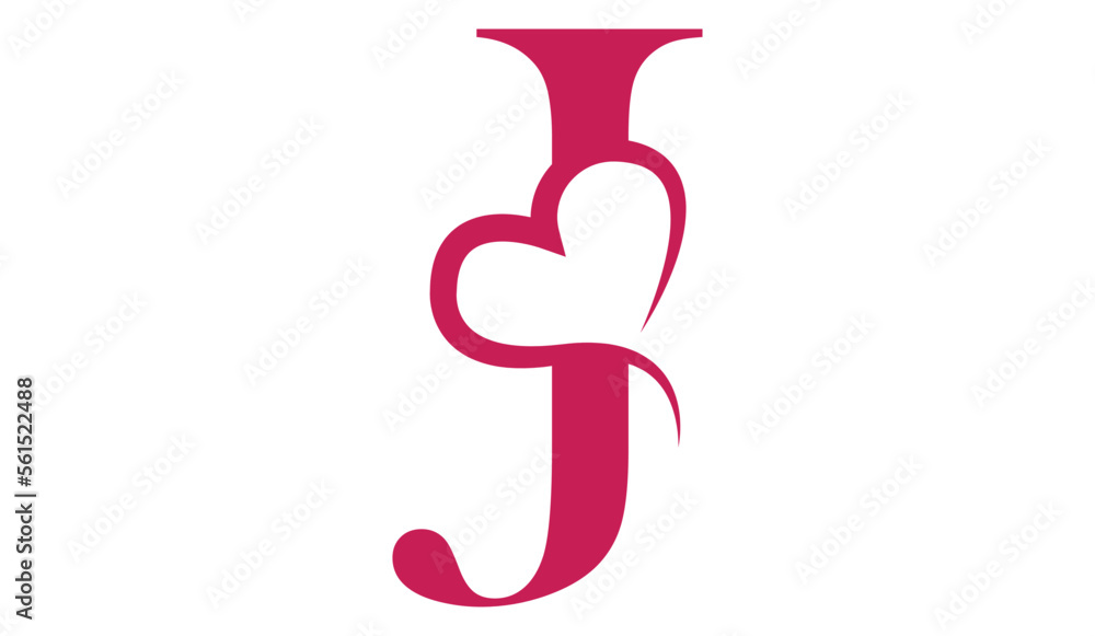 J Alphabet In Heart