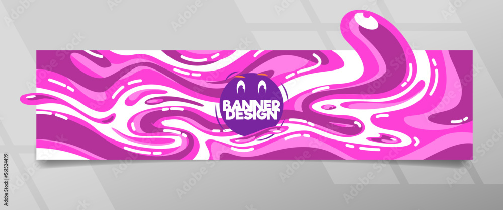 Abstract Liquid Purple Banner Design Stock Vector | Adobe Stock