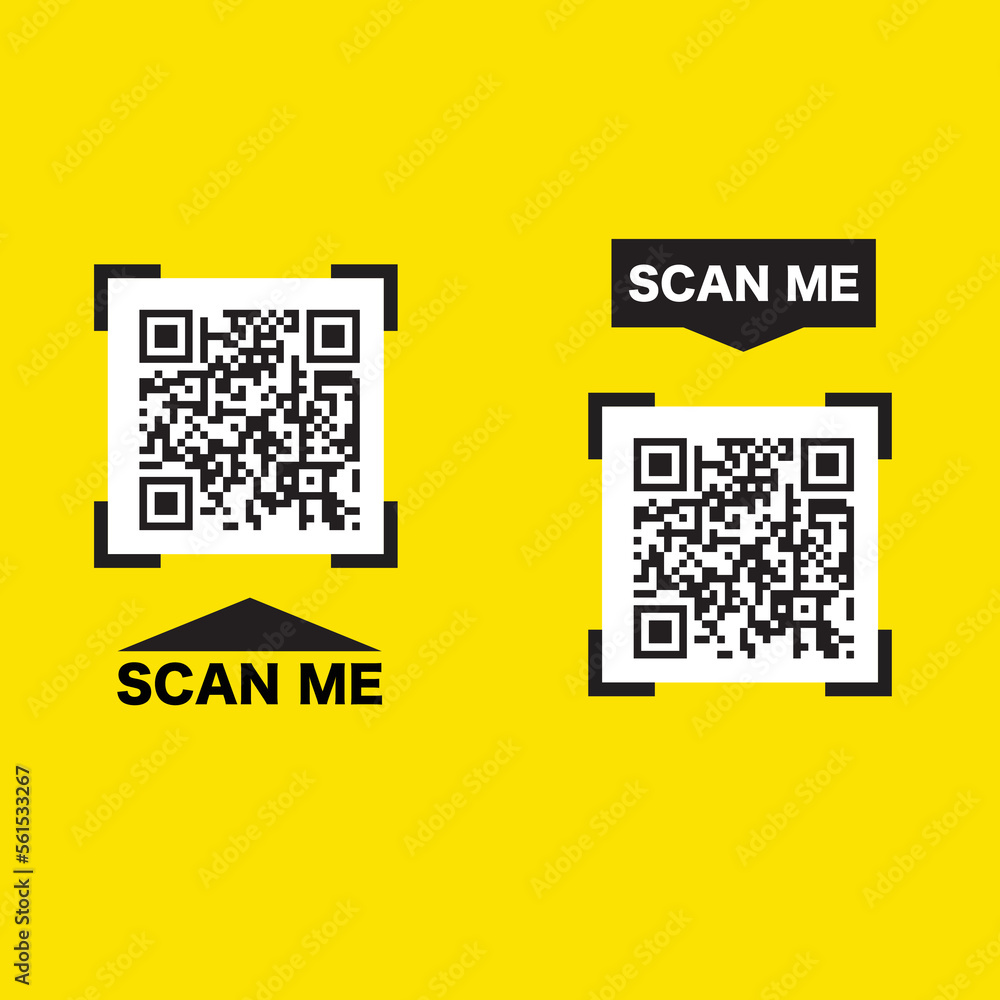 QR code scan for smartphone. Qr code frame vector Stock Vector | Adobe Stock