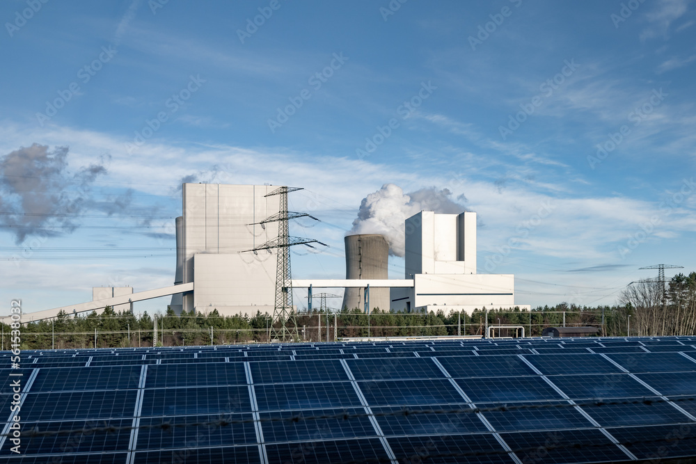 BOXBERG, GERMANY - 29. December 2022: Boxberg lignite power plant with ...