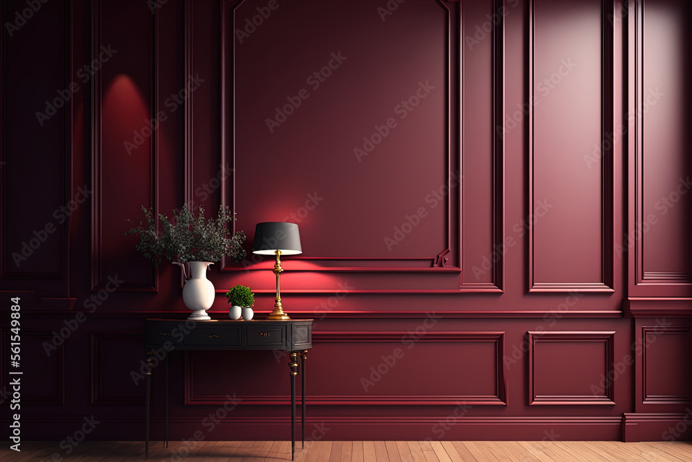 With wall panels, mouldings, and a wooden floor, the modern classic ...