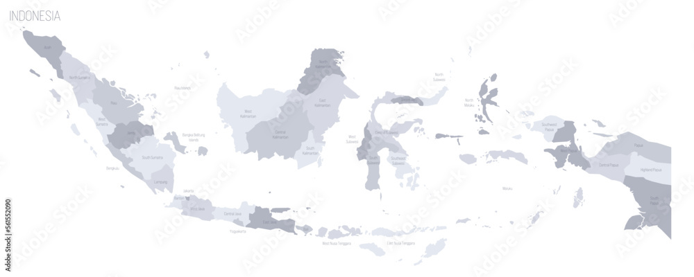 Indonesia political map of administrative divisions - provinces and ...