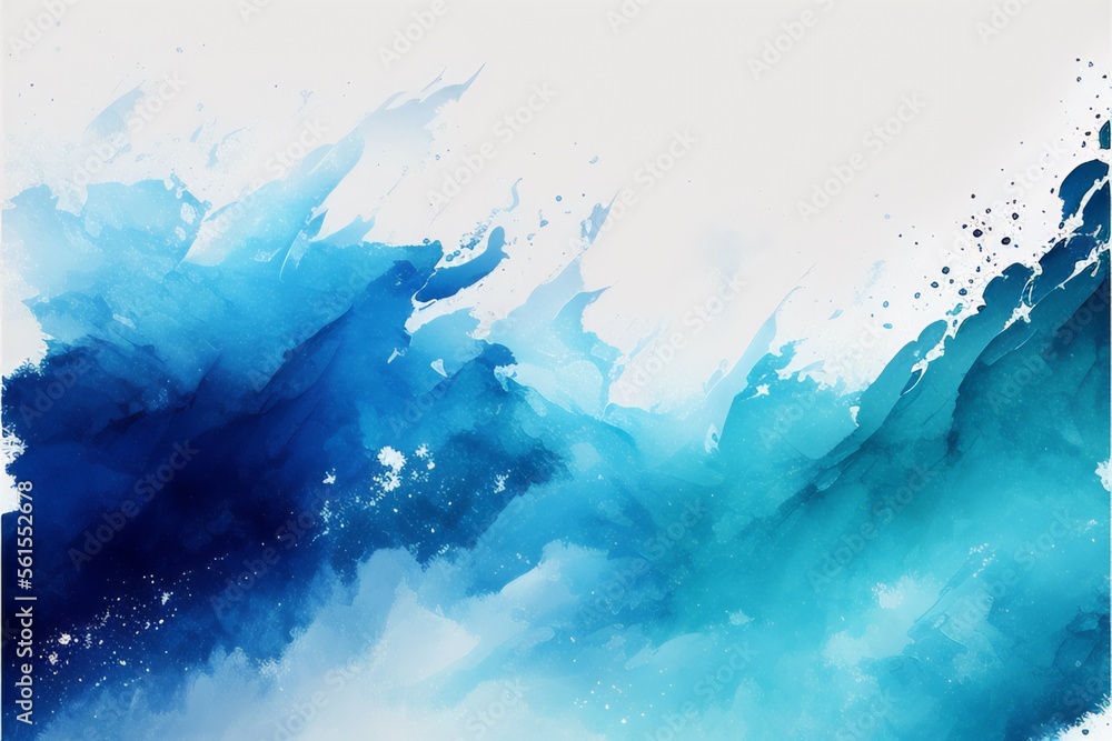 abstract blue watercolor background Stock Illustration | Adobe Stock
