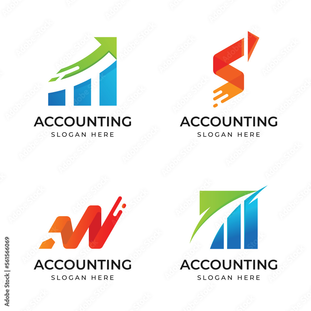 02. Accounting Logo Set Stock Vector | Adobe Stock