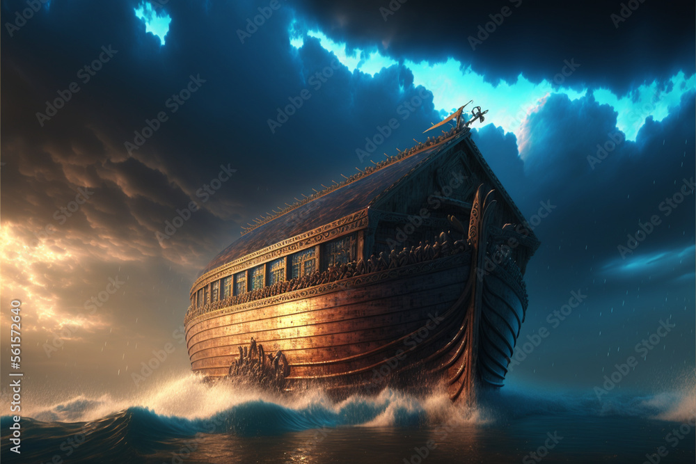 The ark of Noah Stock Illustration | Adobe Stock