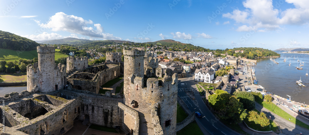 Conwy, North Wales, United Kingdom: Conwy Castle fortification built by ...