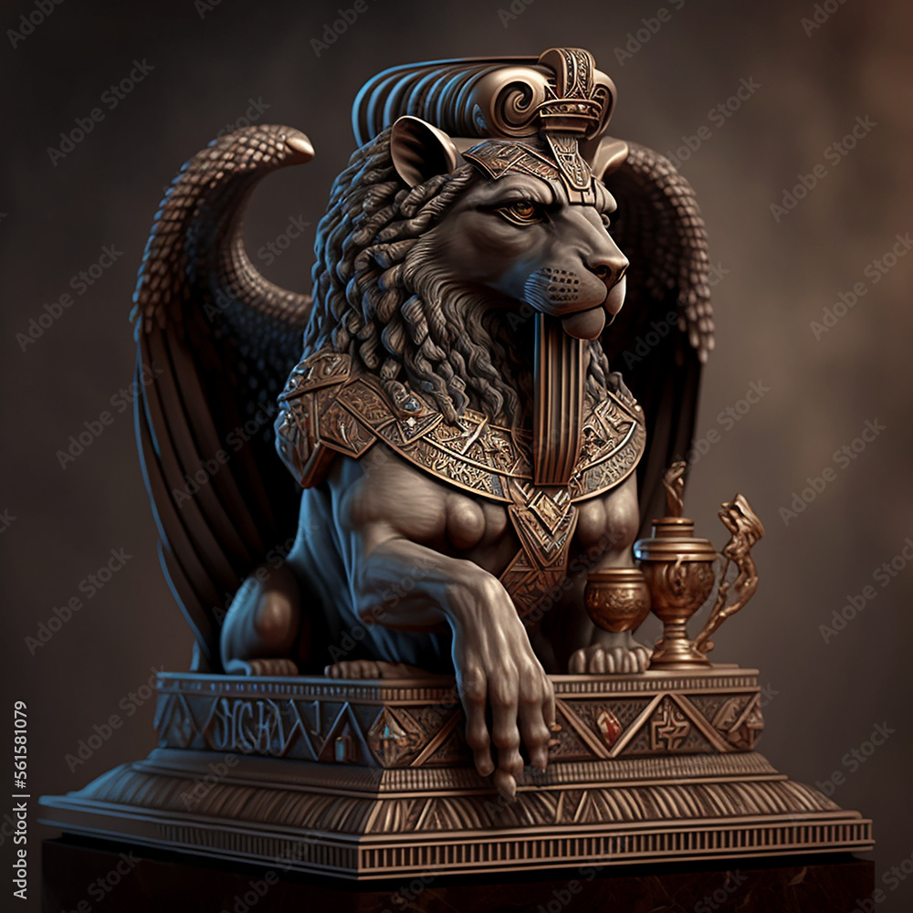 Ancient Sumerian mythology. Ashu,ancient Sumerian mythological god ...