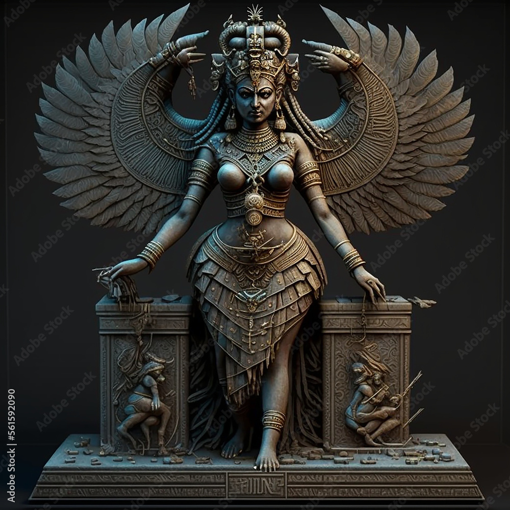 Ancient Sumerian Mythology Nannaancient Sumerian Mythological Goddess Created With Generative