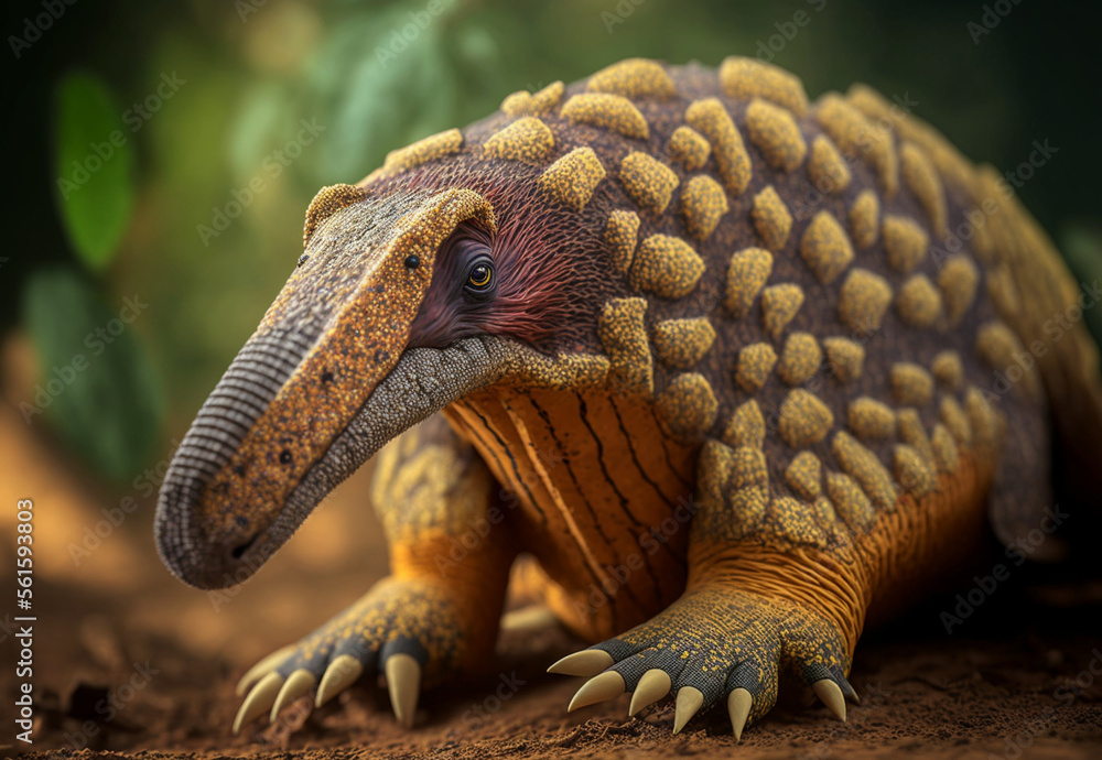 Wildlife Protography of The scaly anteater,digital art,illustration ...