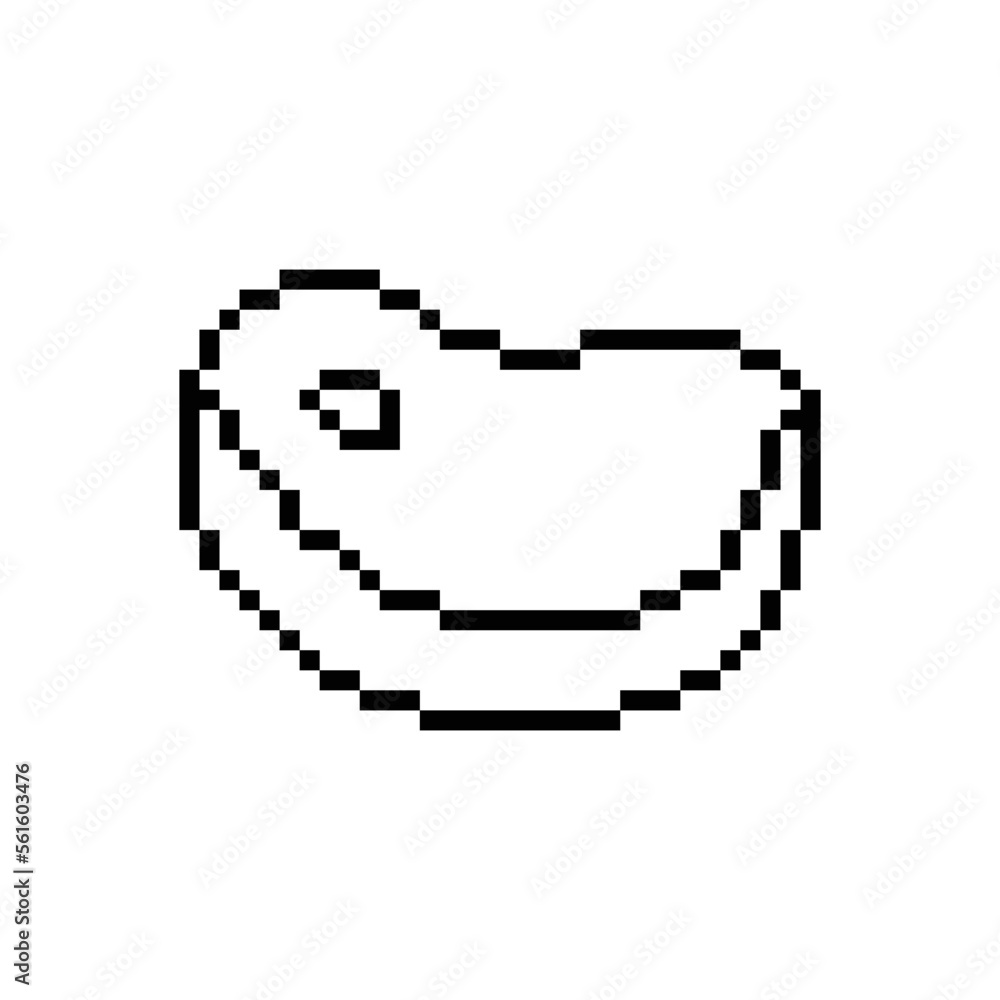 steak meat icon 8 bit, pixel art food icon for game logo. Stock Vector ...