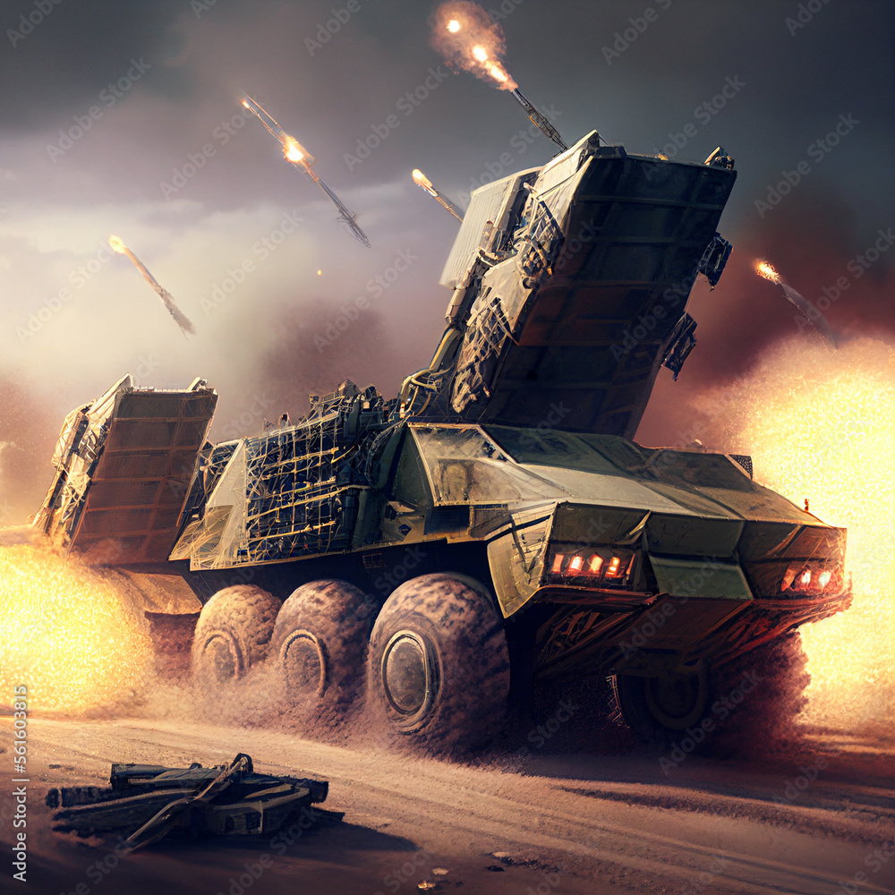 Multiple launch rocket system, self-propelled artillery and rocket ...