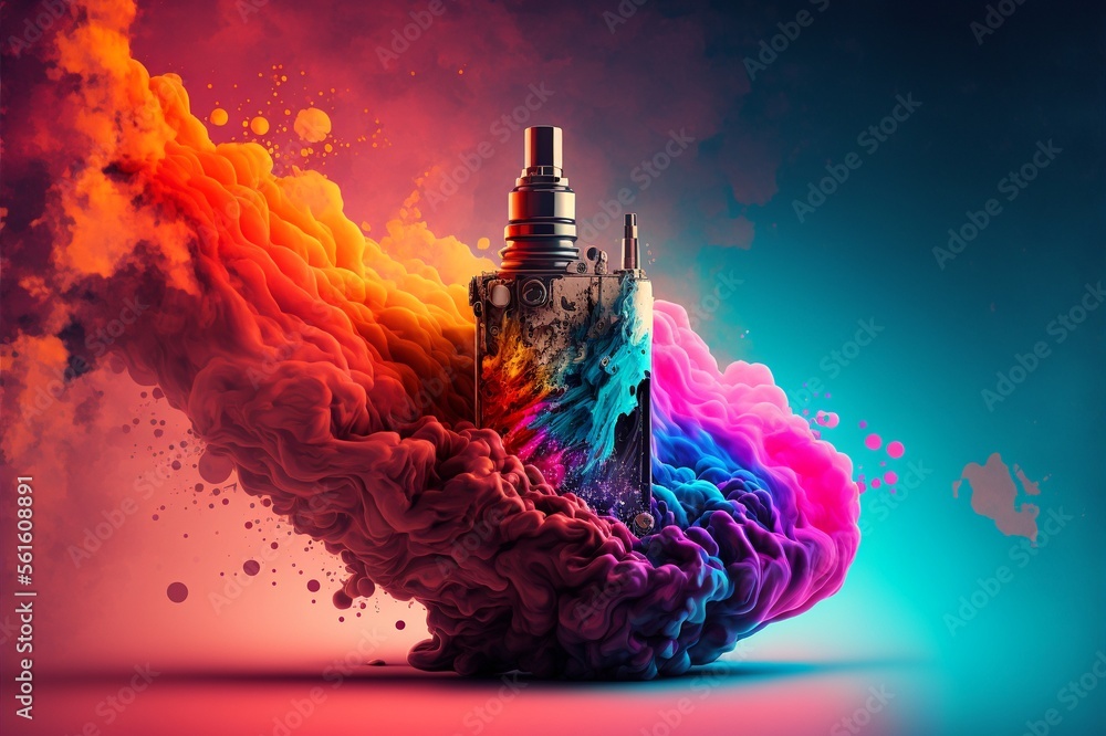 Abstract Colorful Vape Wallpaper Colorful Background Created By Generative Ai Stock