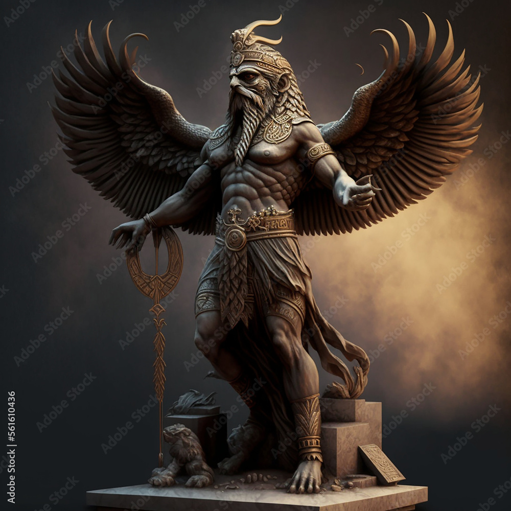 Ancient Sumerian mythology. Ninazu,ancient Sumerian mythological god ...