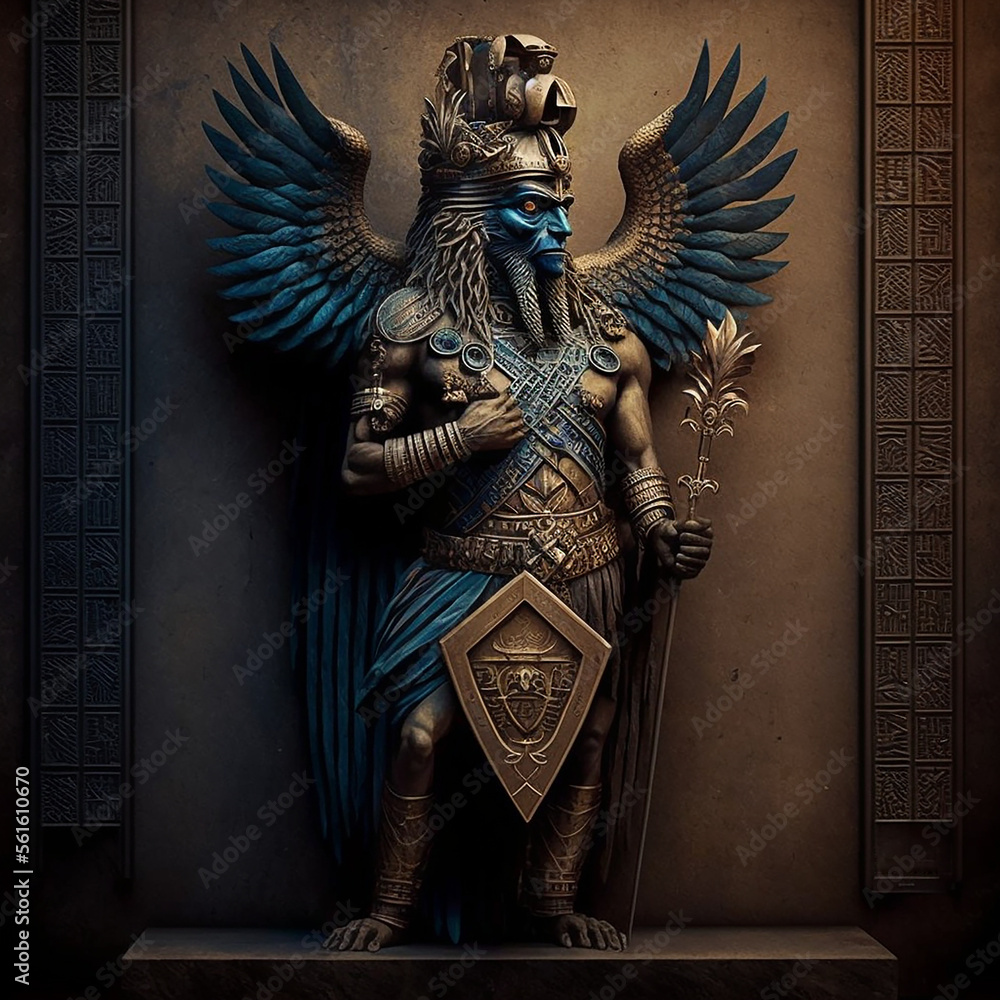 Ancient Sumerian mythology. Ninazu,ancient Sumerian mythological god ...