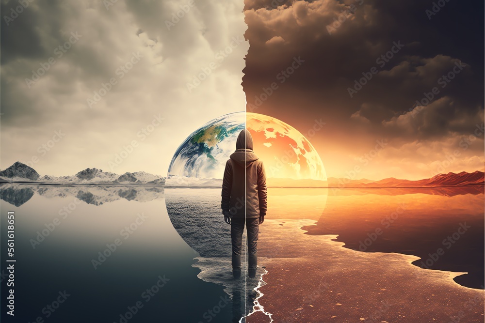 Climate change. Saving the planet, World Environment Day, bio ...