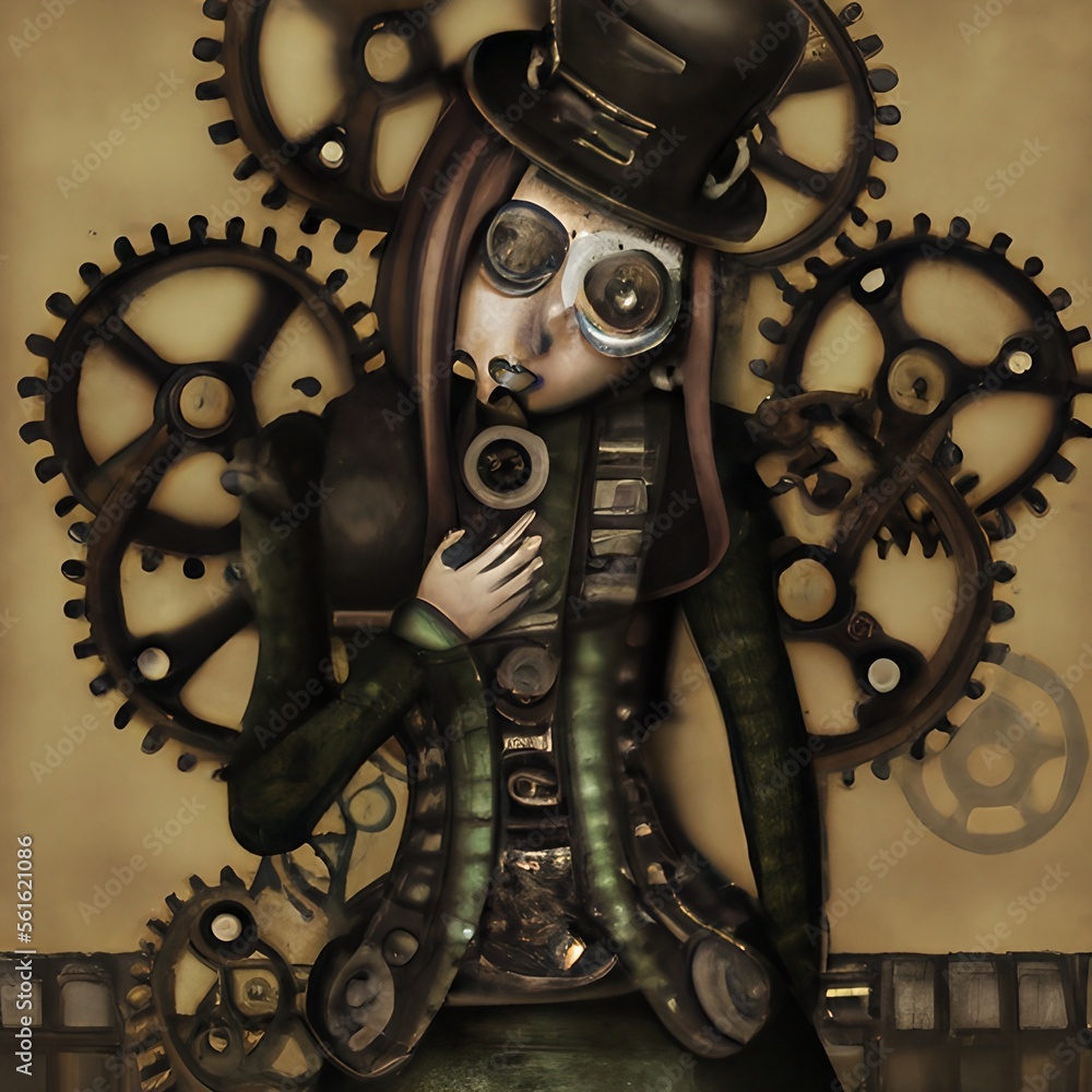 Steampunk and gothic inspired art Stock Illustration | Adobe Stock