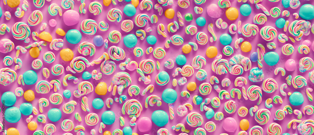 The seamless texture of candy land creates a mouthwatering and ...