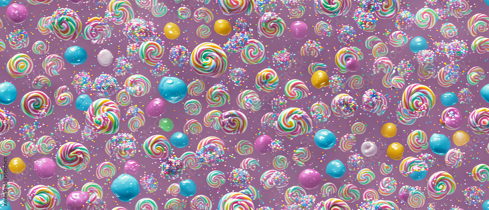 The seamless texture of candy land creates a mouthwatering and ...