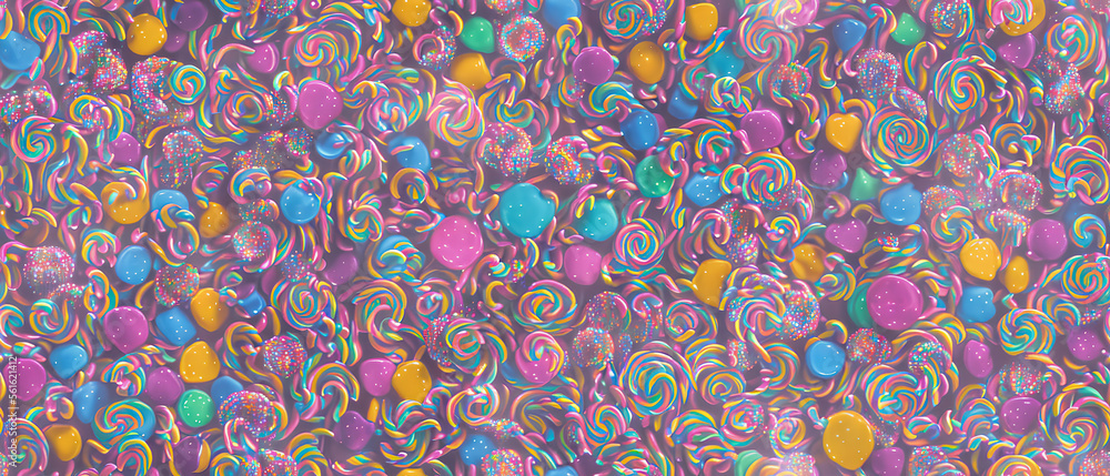 The seamless texture of candy land creates a mouthwatering and ...