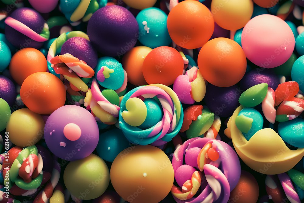 The seamless texture of candy land creates a mouthwatering and ...