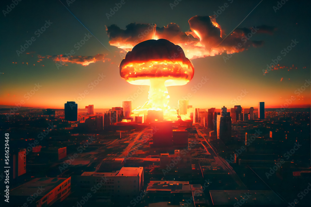 Nuclear explosion in the city. Atomic weapons and the apocalypse ...