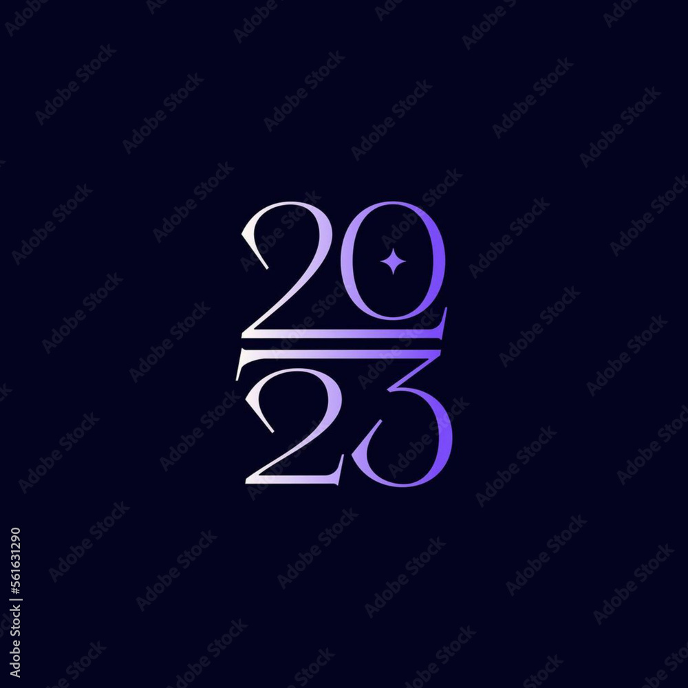 2023 happy new year logo 2023 twenty-twenty three, twenty thousand ...