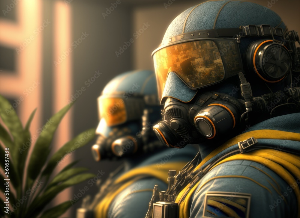 Special Forces Detachment. Soldiers in modern military uniform. Created ...