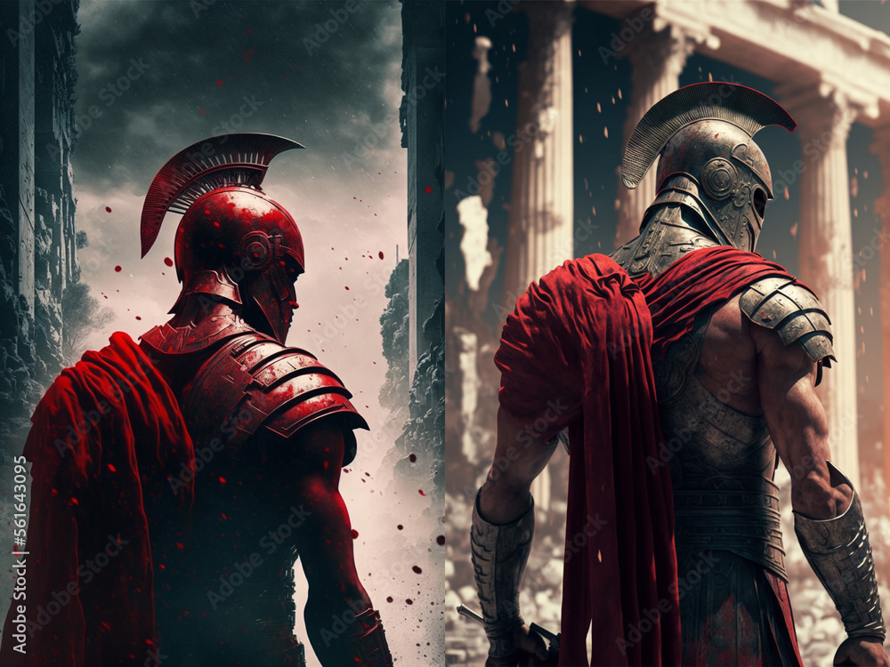 Stoic Roman Soldier warrior gladiator victorious in battle poster ...