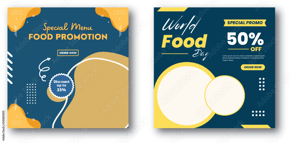 Food culinary Promotion template with photo. Social Media Post. social ...