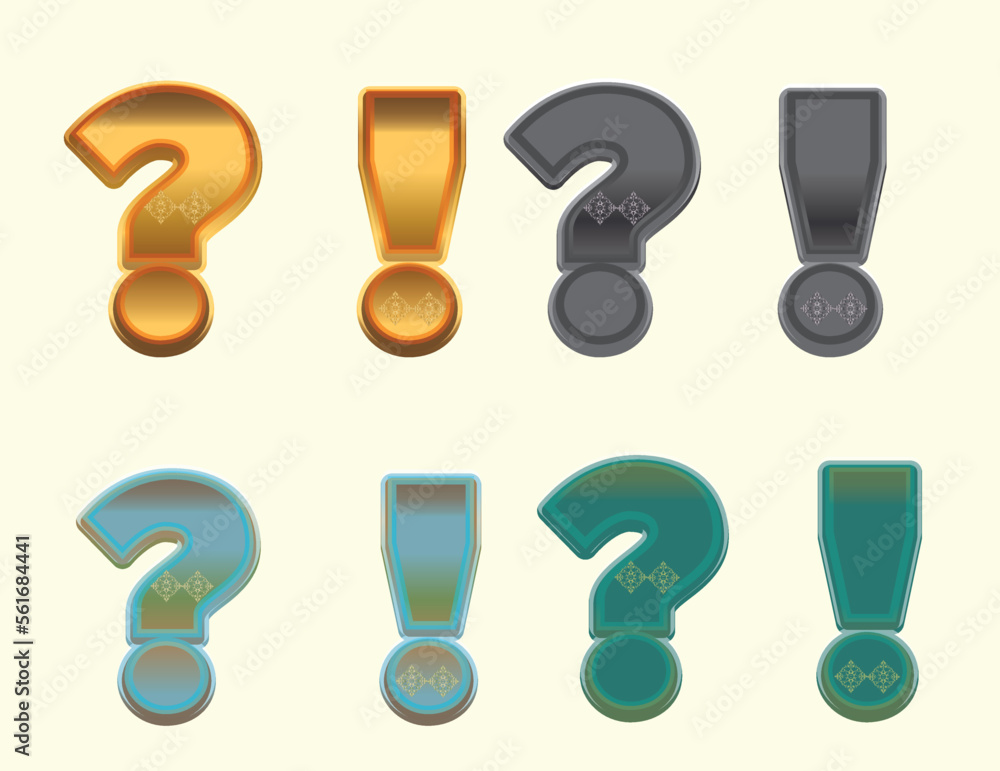 Punctuation Marks, Question Mark, Exclamation Mark Stock Vector | Adobe ...