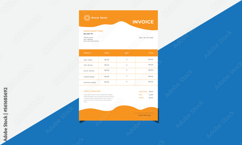 Invoice minimal design template. Bill form business invoice accounting ...