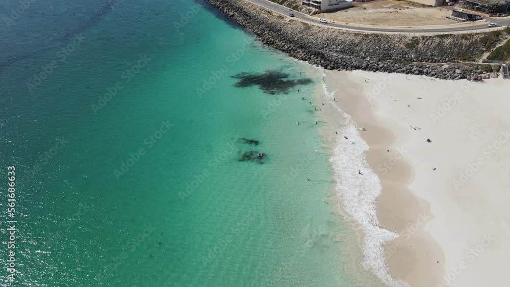 Drone footage of Mindarie Beach showing off the clear ocean water and ...