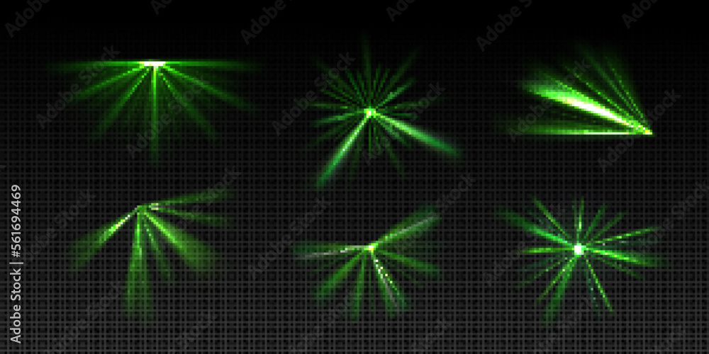 Bright light beams, laser rays, neon glow effect. Abstract flares ...