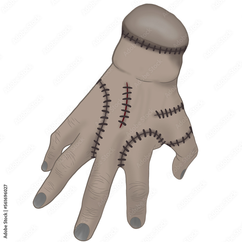 Top view Thing hand walking. Thing Hand is a fictional character in ...