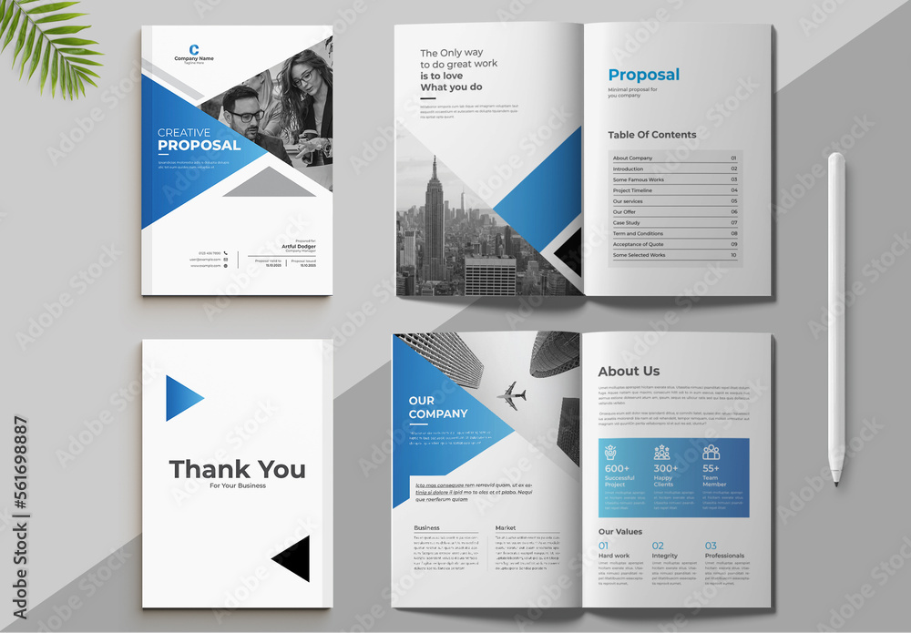 Creative Proposal Design Layout Stock Template | Adobe Stock