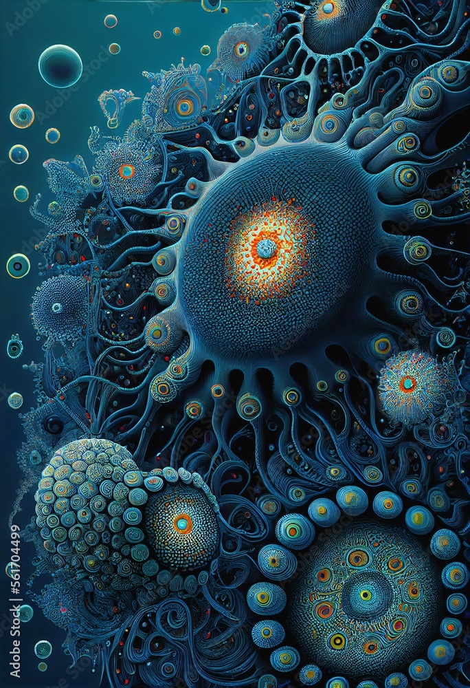 cellular cell creature microscope pond organisms concept rotifers ...