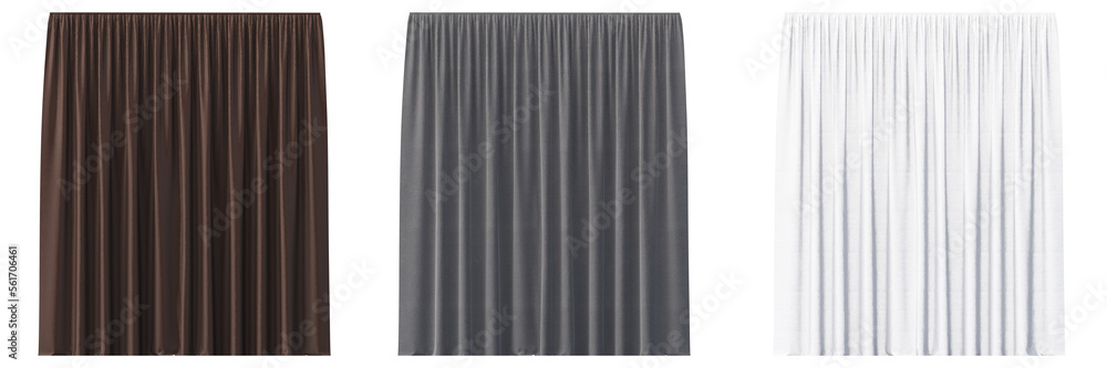 curtain isolated on a transparent background, 3D illustration, cg ...