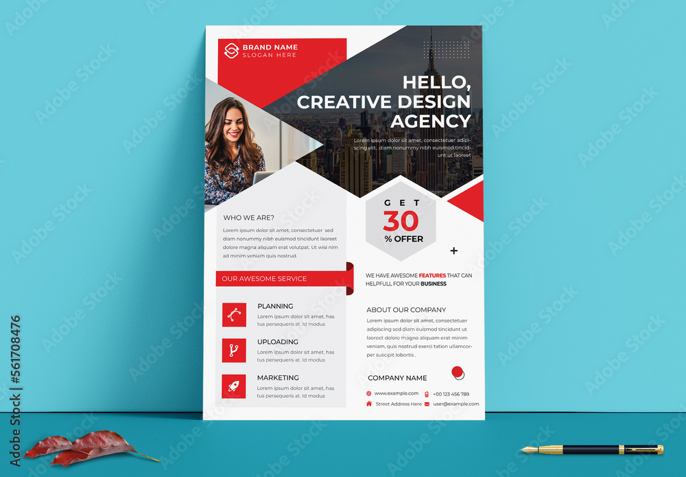 Creative Agency Flyer Design Template Stock Template | Adobe Stock