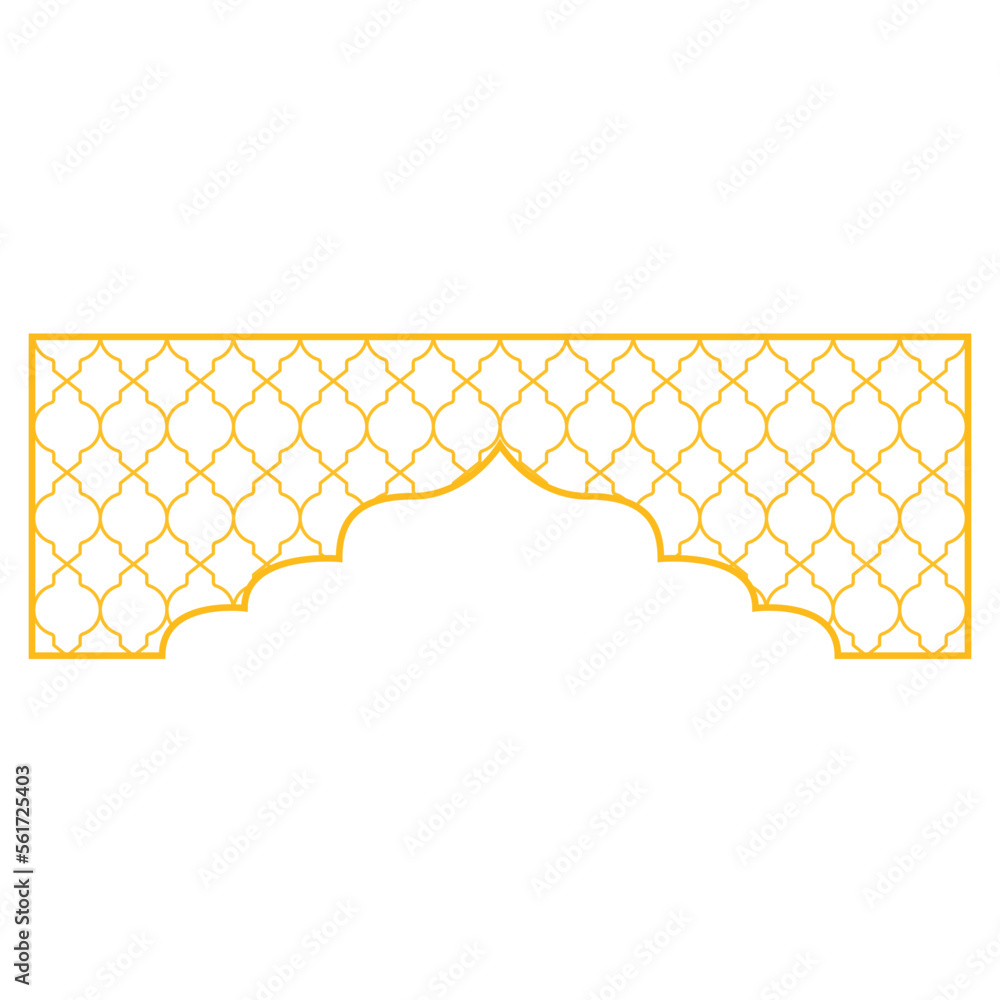 Islamic gold frame header background with grid Stock Vector | Adobe Stock