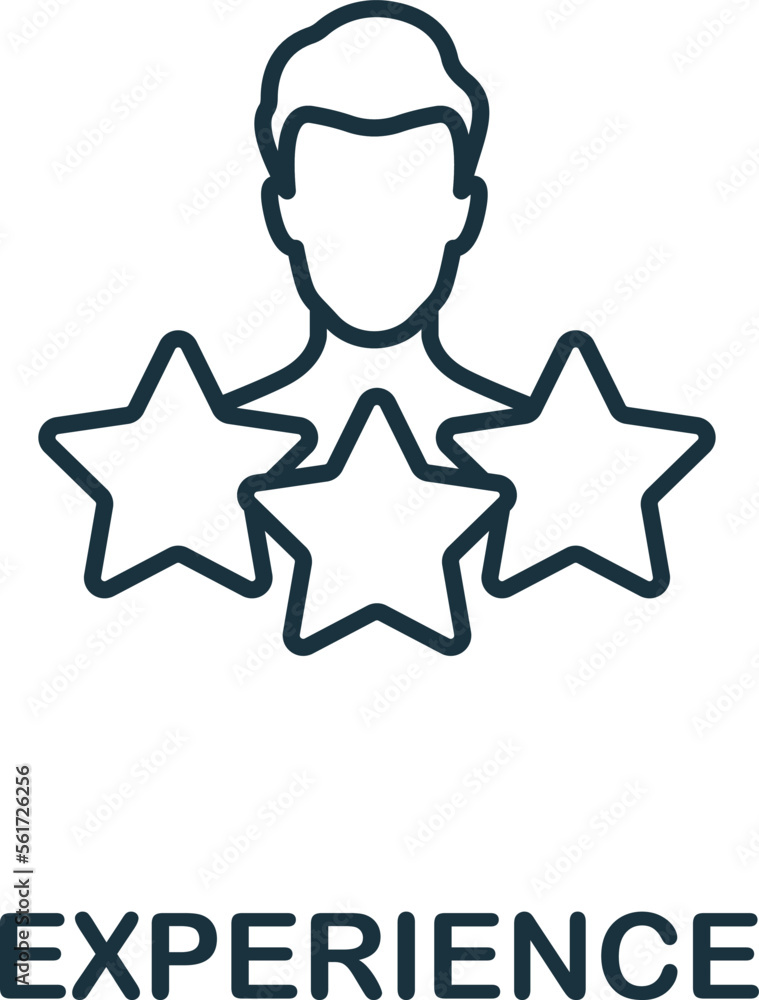Experience icon. Monochrome simple Recruitment icon for templates, web ...
